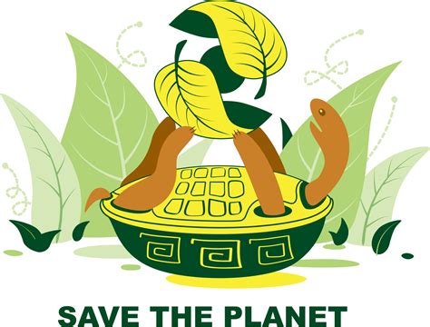 Turtle Keep Earth With Plants In Share Earth Day Planet Day 10689908 Vector Art At Vecteezy