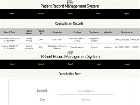 patient record management system in php with source code for free