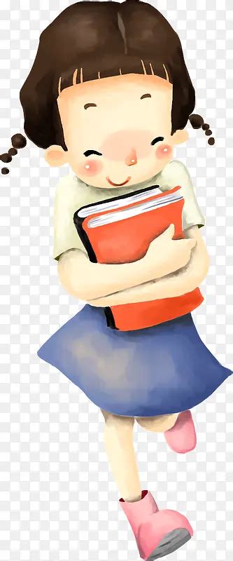 手绘爱读书的小姑娘png图片素材下载图片编号yzjjnopy 免抠素材网