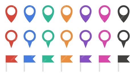 Premium Vector Big Set Of Colorful Map Pins Vector
