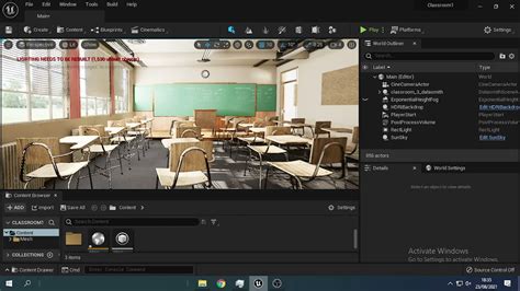 Blender Classroom Demo Modified Unreal Engine 5 Lumen Test Youtube