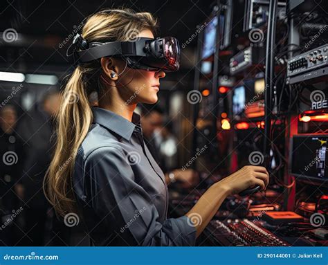 Arvr Staff Training In Futuristic Corporate Environment Stock