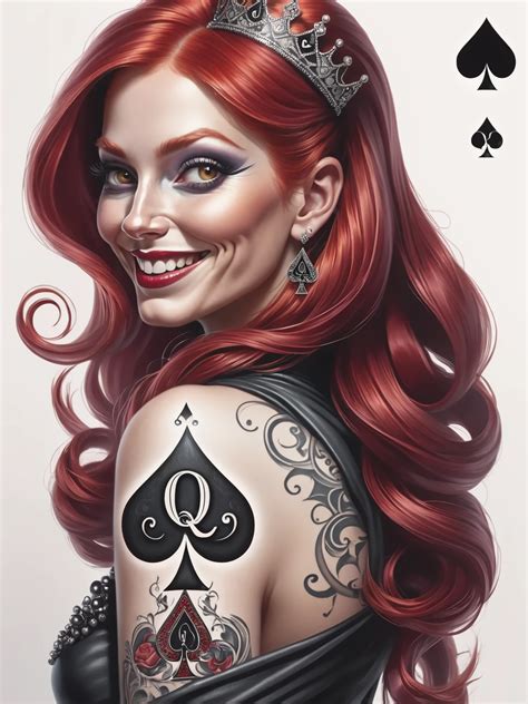 Queen Of Spades Tattoo Spade With A Q Mark Spade On Her Butt Seaart Ai