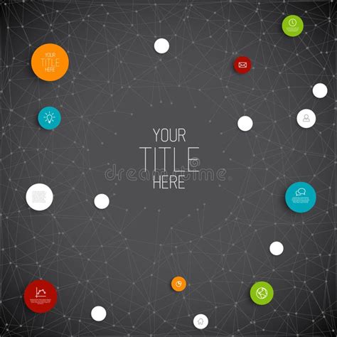 Vector Abstract Circles Illustration Infographic Network Template Stock Illustration