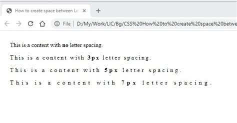 Css How To Create Space Between Letters Css Letter Spacing Property