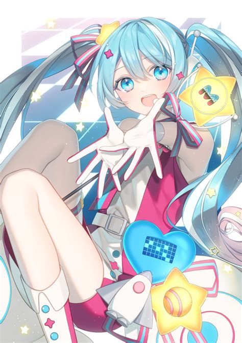Hatsune Miku Magical Mirai Miku And Magical Mirai Miku Vocaloid And More Drawn By Yachishi