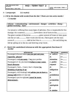 Mid Term Test By Tamara Koss TPT