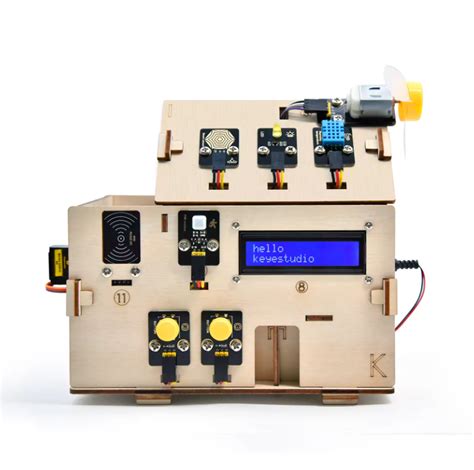 diy smart home kit esp32 starter automation projects wooden house electron robot kit atila