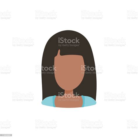여성 사용자 아바타 프로필 사진 아이콘입니다 흰색 바탕에 평면 디자인 사람 문자에 고립 된 벡터 일러스트 레이 션 공동체에 대한 스톡 벡터 아트 및 기타 이미지 Istock