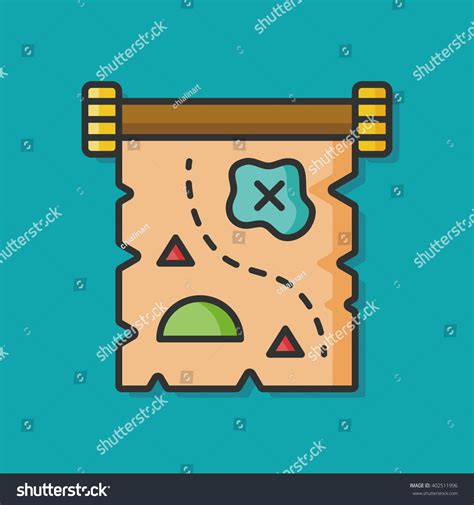 Treasure Map Vector Icon Stock Vector Royalty Free Shutterstock