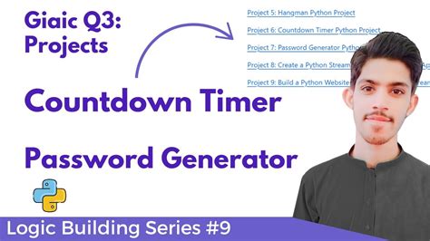 Python Projects For Beginners Countdown Timer And Password Generator Logic Building Series 9