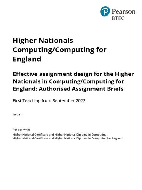 Effective Assignment Design Hncd Template 310822 Issue1 Pdf