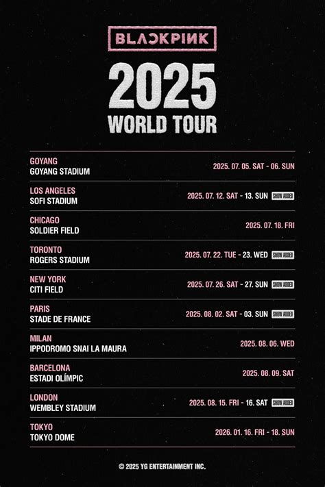 블랙핑크 월드투어 북미·유럽 공연 추가 개최…7월 고양서 시작 [공식]｜스포츠동아