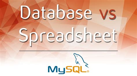 database vs spreadsheet comparison table — db
