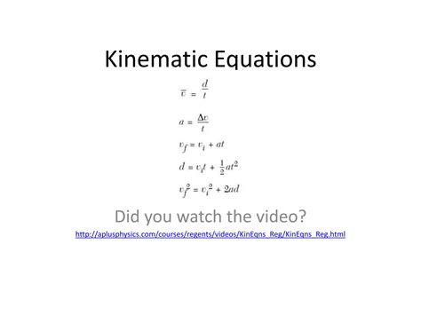 4 Kinematic Equationspptx