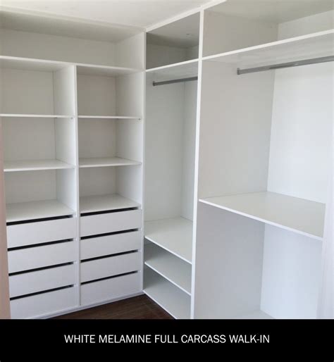 White Melamine Full Carcass Walk In Robes Delivered