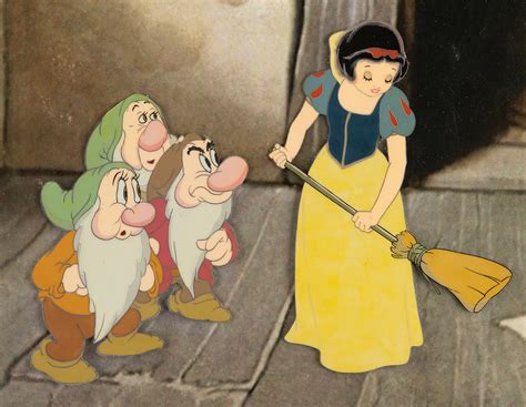 Snow White Grumpy Sleepy And Bashful Production Cel From Snow White
