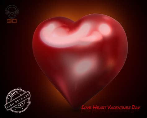 3d Model Love Heart
