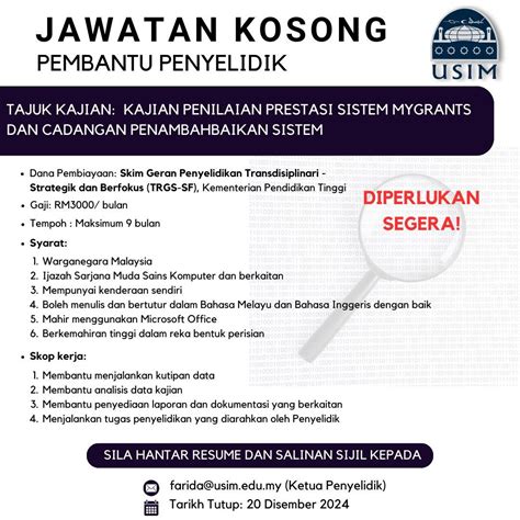 Research Assistant With Rm3k Of Monthly Income Do Apply Muhammad