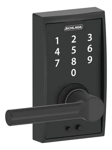 Cerradura Schlage Touch Century Con Palanca Broadway Negro Meses Sin