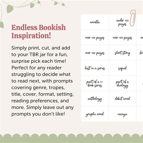 Tbr Jar Reading Prompts — On Book Street