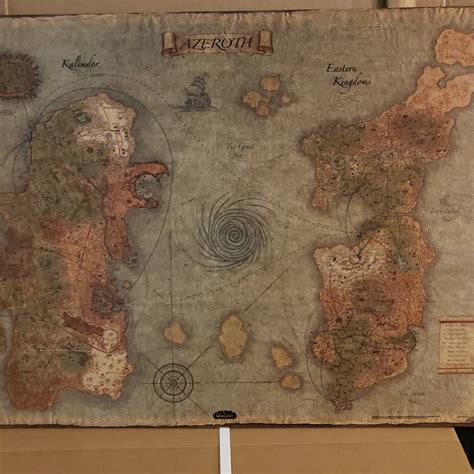 Best Bday Present Ever Original Azeroth Map Printed On Wood R