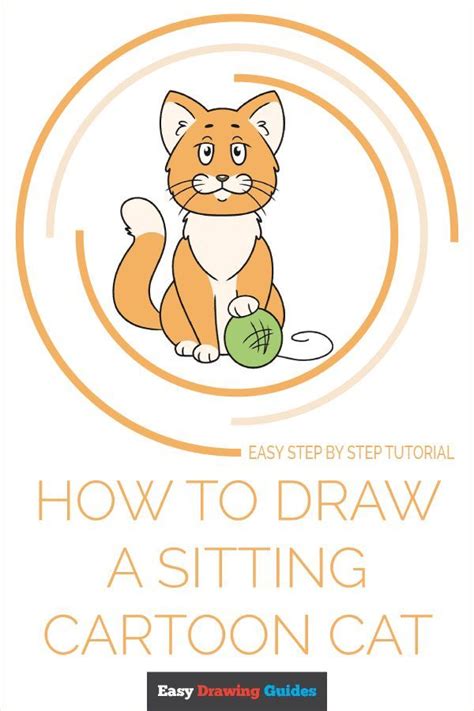How To Draw A Sitting Cartoon Cat Really Easy Drawing Tutorial Cartoon Cat Cartoon Cat