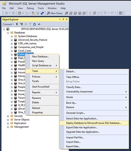 Migrating A Sentinel Visualizer Database To Microsoft Azure
