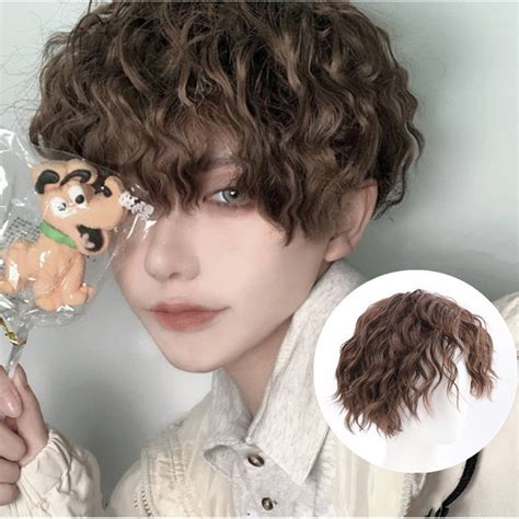 Wigs Male And Female Short Curly Hair Tin Foil Perm Handsome Bubble