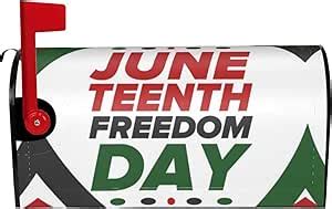 Happy Juneteenth Day Freedom 1865 Mailbox Covers Letter Box
