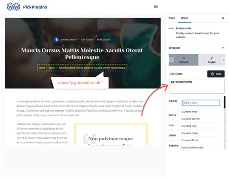 breadcrumb block for wordpress combo blocks