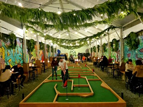 The Keefer Bar Has Opened An Epic Winter Patio Featuring Mini Putt