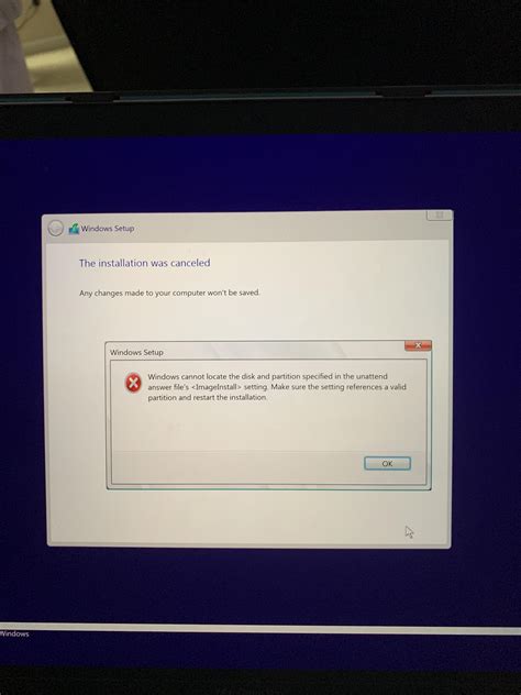 Windows Installation Cancelled Ive Been Trying To Get Around It For A Few Days Any Help