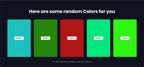 Launched My First Colour Card Generator Using Html Css And Javascript