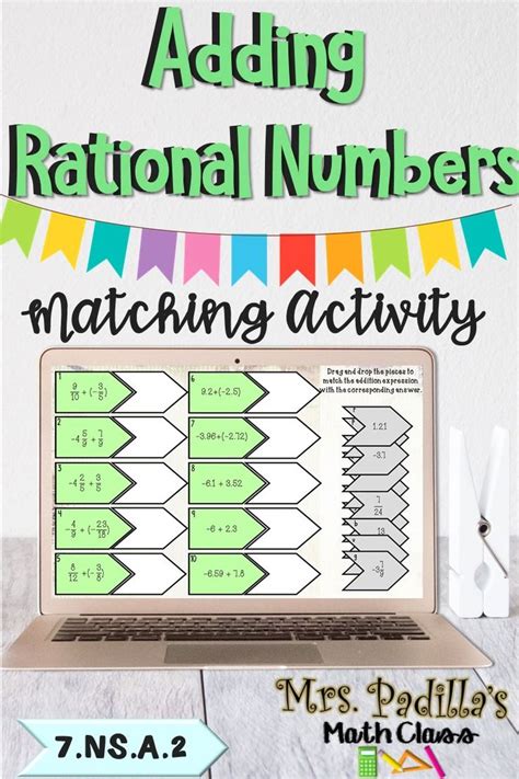 Adding Rational Numbers Digital Activity Pack Rational Numbers Rational Numbers Activities