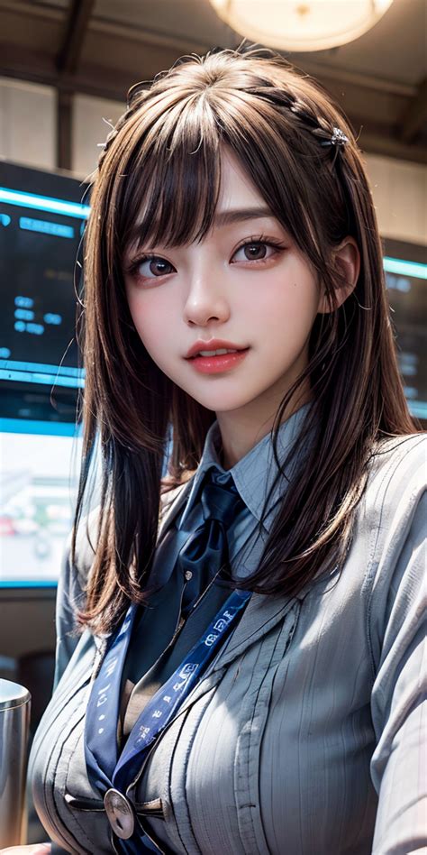 Beautiful Flight Attendant、cut Image Created By Mhl Tensorart