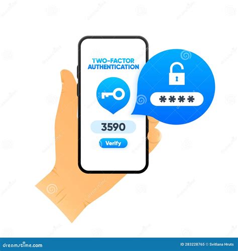 Duo Authentication Concept Banner Two Factor Verification Via Phone Safety Login Or Sign In