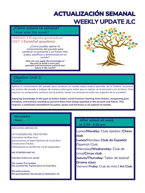 Actualización Semanal Weekly Update 6 Pdf