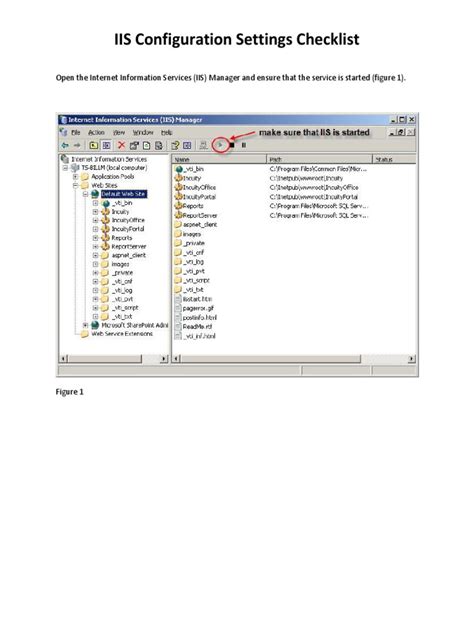 iis configuration settings checklist rev1 pdf internet information