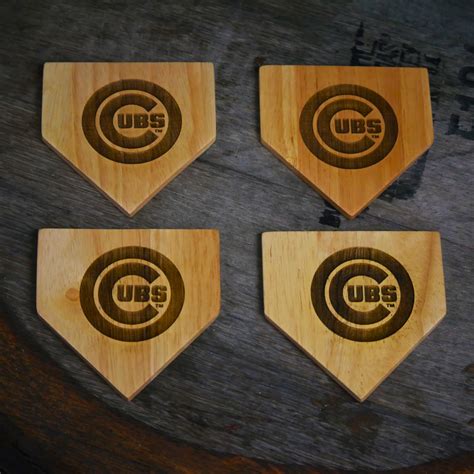 Chicago Cubs Dugout Mug® Wood Coaster Ourdugoutmugs