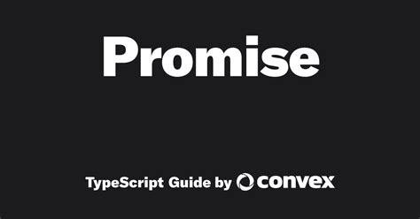 Promise Typescript Guide By Convex
