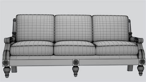 Classic Sofa 3d Model 8 3ds Fbx Unknown Obj Max Free3d