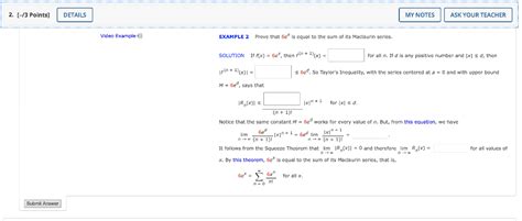 Solved EXAMPLE 2 Prove That 6ex Is Equal To The Sum Of Its Chegg Com