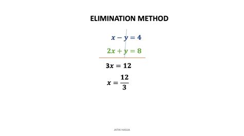 Pair Of Linear Equationselimination Method Youtube