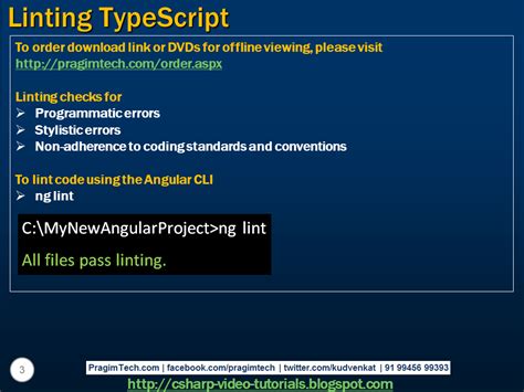 Sql Server Net And C Video Tutorial Linting Typescript Slides