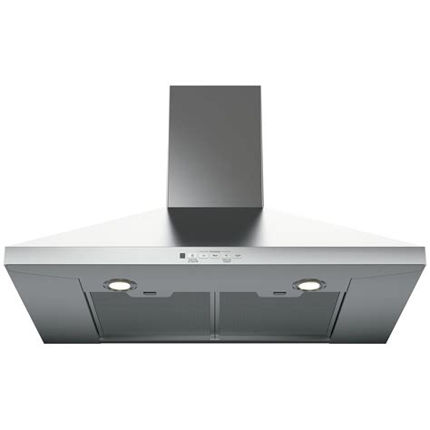 Ge 30 In Chimney Style Range Hood With 4 Speed Settings 350 Cfm And 2