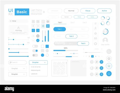 Basic System Settings Ui Elements Kit Stock Vector Image And Art Alamy
