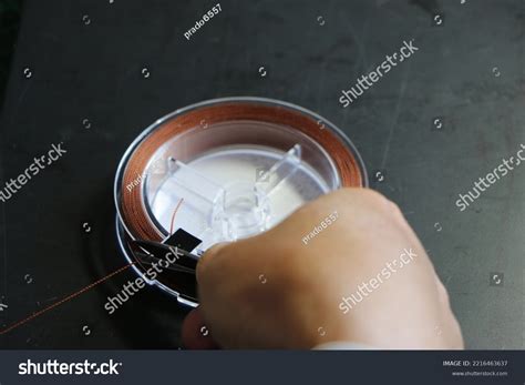 Cut Using Thread Cutting Scissors Stock Photo 2216463637 Shutterstock