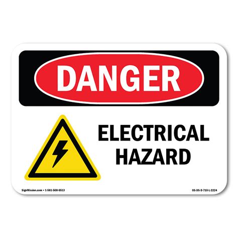 Signmission Electrical Hazard Decal 7 X 5 Wayfair Canada