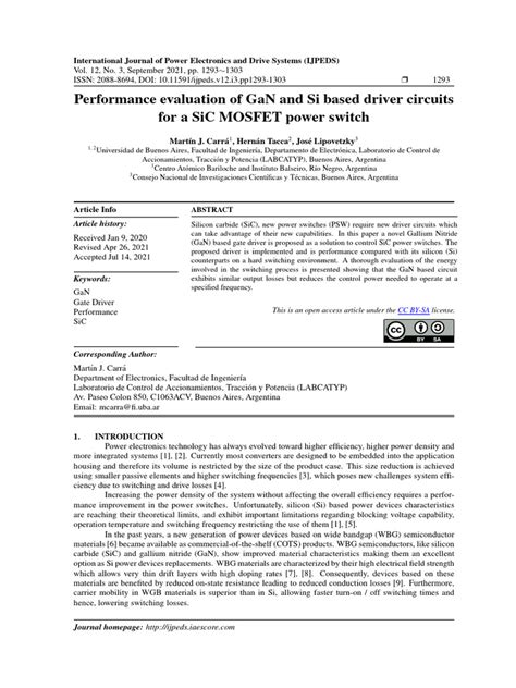 Performance Evaluation Of Gan And Si Based Driver Circuits For A Sic